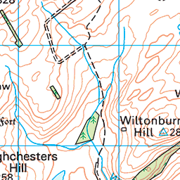 Heip Hill and the Teviot, Hawick - Route Map