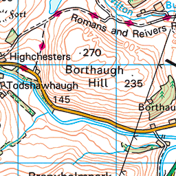 Heip Hill and the Teviot, Hawick - Route Map