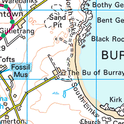 Hunda island from Burray village - Route Map