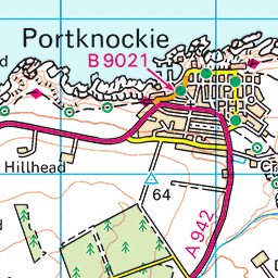 Cullen Bay and Portknockie circuit - Route Map