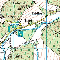 Glen Tanar pinewood, near Aboyne - Route Map