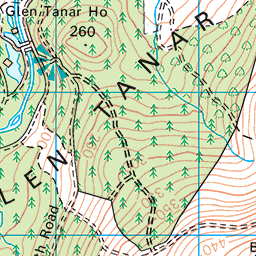 Glen Tanar pinewood, near Aboyne - Route Map