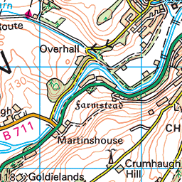 Heip Hill and the Teviot, Hawick - Route Map