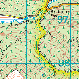 Glen Tanar pinewood, near Aboyne - Route Map