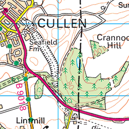 Cullen Bay and Portknockie circuit - Route Map
