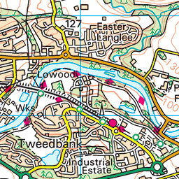 Eildon Hills, from Melrose - Route Map