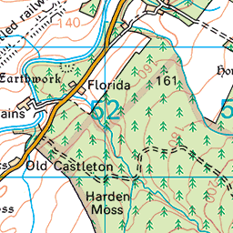 Dykecrofts circular, from Newcastleton - Route Map