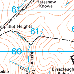 Priestlaw Hill circular from Whiteadder Reservoir - Route Map