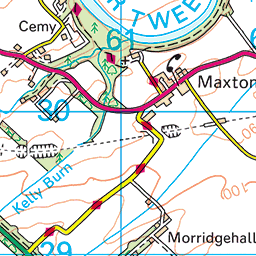 Dryburgh Abbey and the Tweed, St Boswells - Route Map