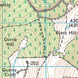 Bennachie: Oxen Craig and Mither Tap - Route Map
