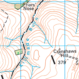 Priestlaw Hill circular from Whiteadder Reservoir - Route Map