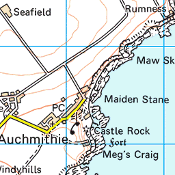 Seaton Cliffs and Auchmithie, Arbroath - Route Map