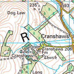 Priestlaw Hill circular from Whiteadder Reservoir - Route Map