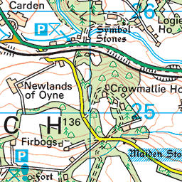 Bennachie: Oxen Craig and Mither Tap - Route Map