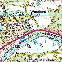 Crathes Castle and the River Dee from Banchory - Route Map