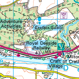 Crathes Castle and the River Dee from Banchory - Route Map