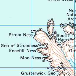 Muckle Roe and the Hams - Route Map
