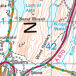 Scalloway and Bur Wick - Route Map