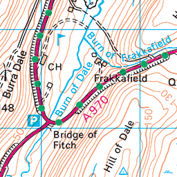 Scalloway and Bur Wick - Route Map