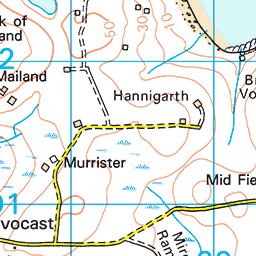 Sandwick beach and Framgord, Unst - Route Map