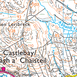 Heaval, from Castlebay - Route Map