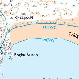 Ceann a' Mhara and Tràigh Bhi, Balephuil - Route Map