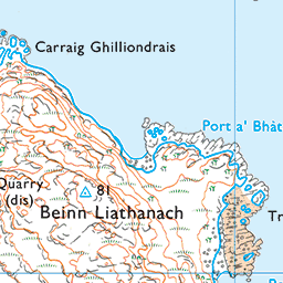 Camas Tuath, near Bunessan - Route Map