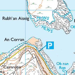 Staffin slipway and An Corran beach circuit - Route Map