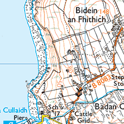 The Spar Cave, near Elgol - Route Map