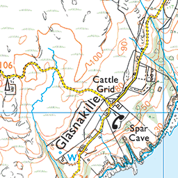 The Spar Cave, near Elgol - Route Map