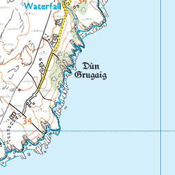 The Spar Cave, near Elgol - Route Map