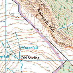 Aoineadh Mòr Cleared Village, Morvern - Route Map