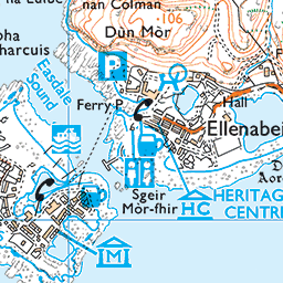 Ellenabeich hillwalk, Isle of Seil - Route Map