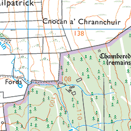 Preaching Cave and Cashel, Kilpatrick - Route Map