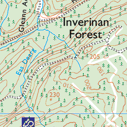Inverinan Trail, Loch Awe - Route Map