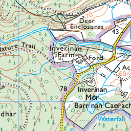 Inverinan Trail, Loch Awe - Route Map