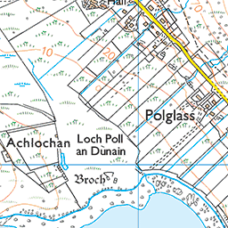 Polglass broch and Rubha Dunan - Route Map