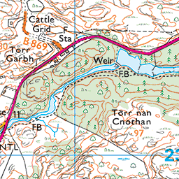 River Inver and Glencanisp circuit - Route Map