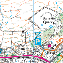 Neptune's Staircase and the Canal, Banavie - Route Map