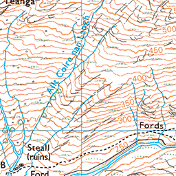 Steall Falls and the Nevis Gorge - Route Map
