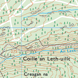 Plodda Falls, near Tomich - Route Map