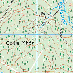 Plodda Falls, near Tomich - Route Map