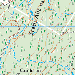 Plodda Falls, near Tomich - Route Map