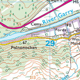 River Garry, Invergarry - Route Map