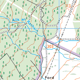 Plodda Falls, near Tomich - Route Map
