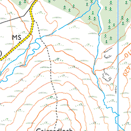 Cornish Hill and Loch circuit, Stinchar bridge - Route Map
