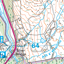 Silverbridge riverside circuit, near Garve - Route Map