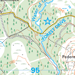 Cornish Hill and Loch circuit, Stinchar bridge - Route Map