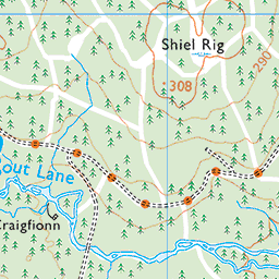 Craiglea Trail and Loch Doon Castle - Route Map