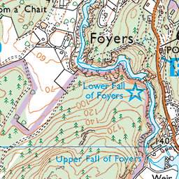 Falls of Foyers - Route Map